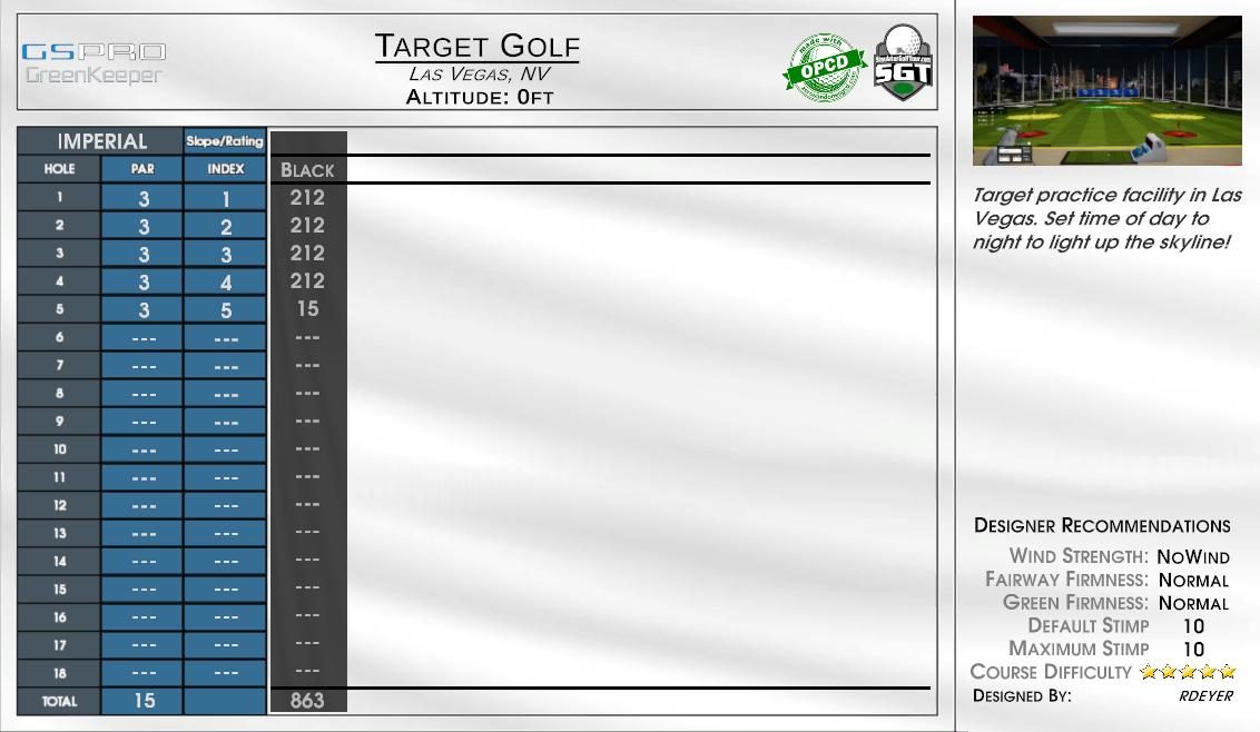 Simulator Golf Tour | CR - Target Golf Black